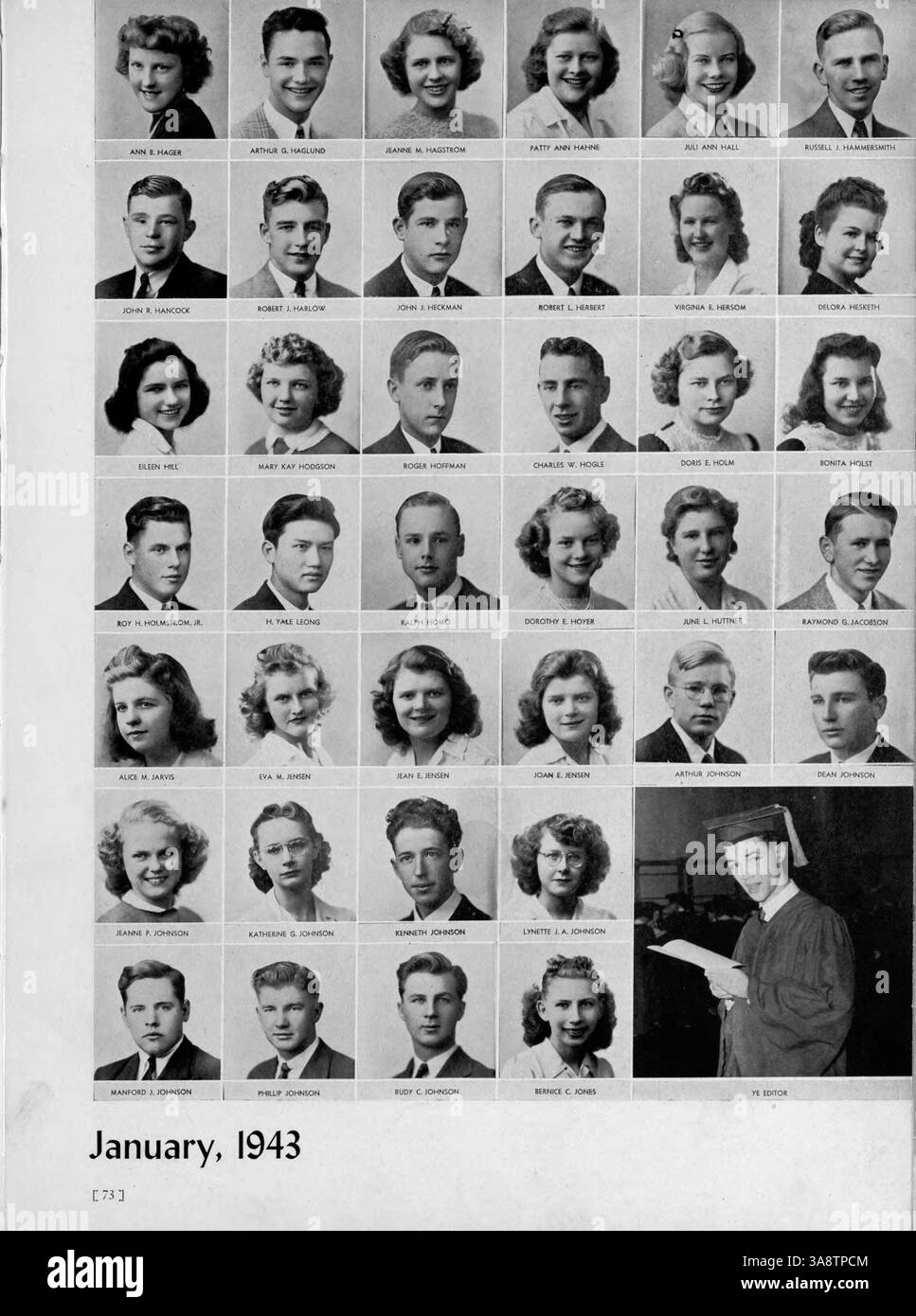 The 1943 South High Yearbook, 'Tiger On the March,' provides a detailed ...