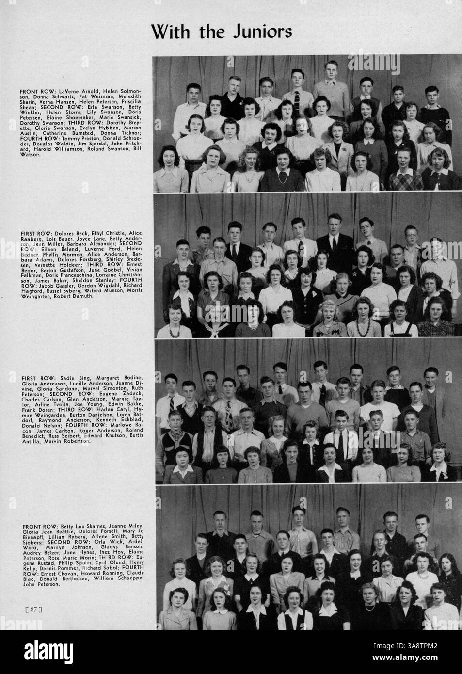 Provides a snapshot of the school year from 1942 1943 hi-res stock ...