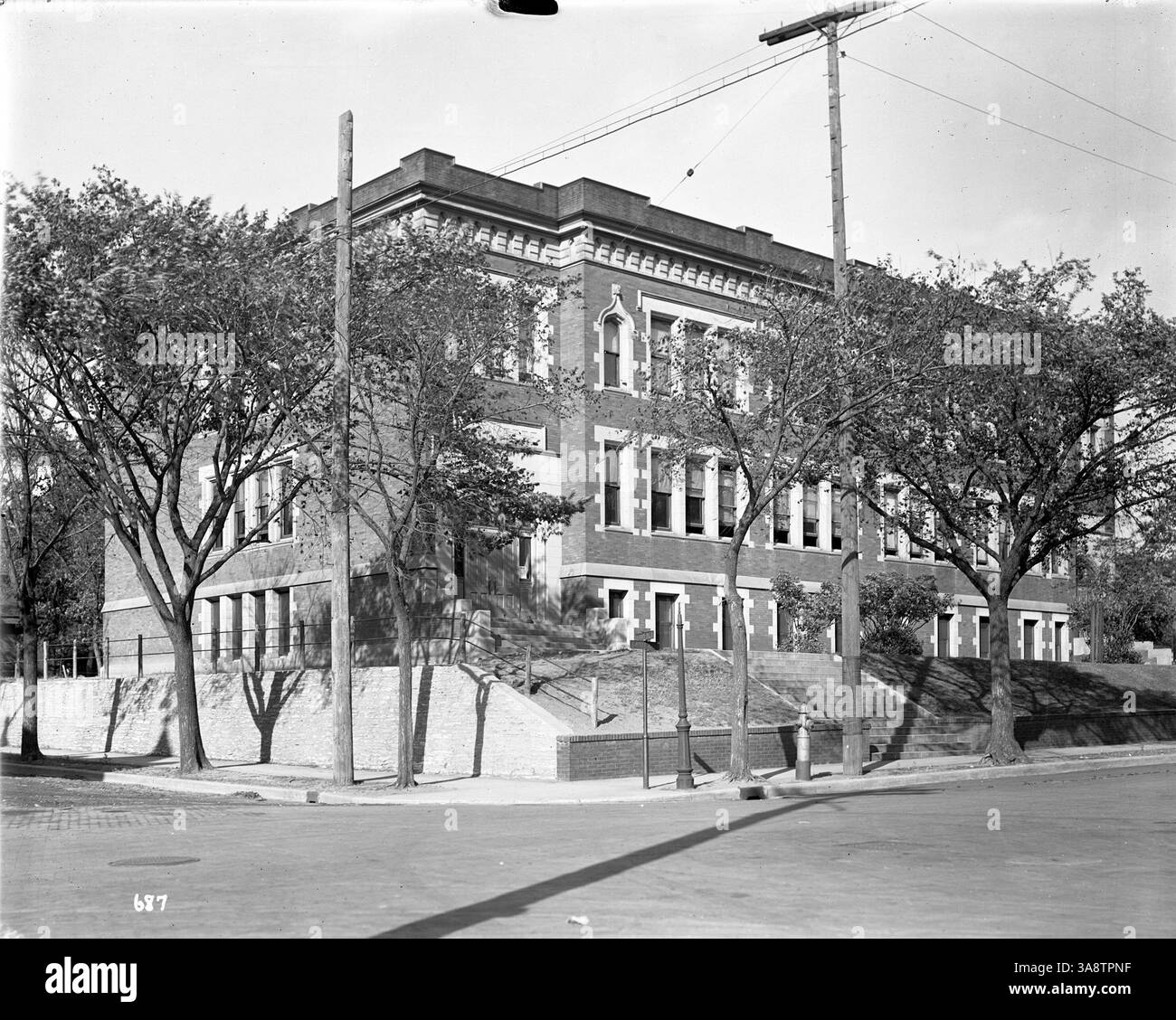 Exterior view of Lafayette School, a key institution in the local community. The image captures ...