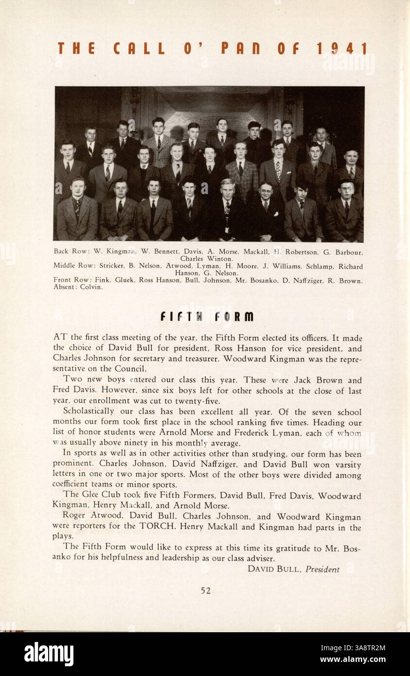 The 1941 'Call-O'-Pan' yearbook from Blake High School documents the ...