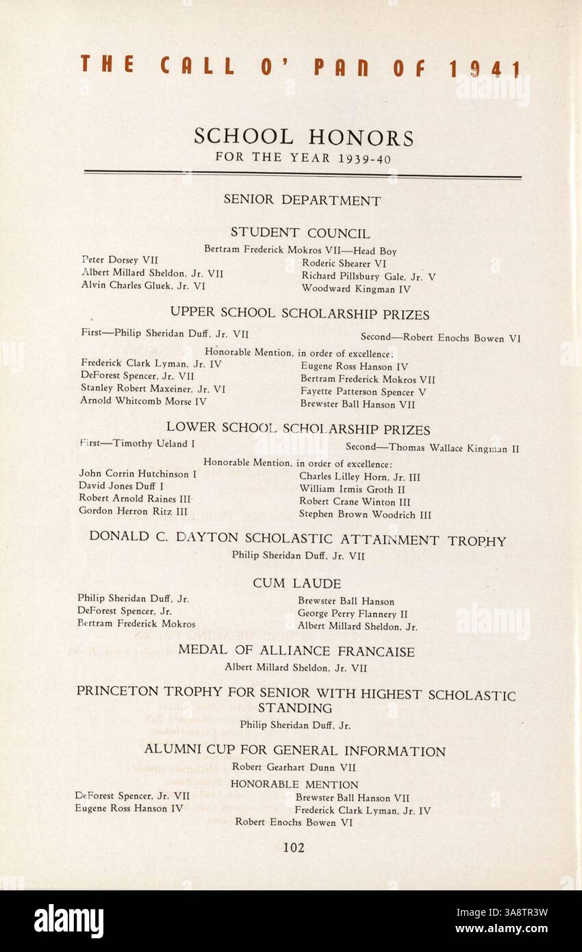 Blake High School's 1941 'Call-O'-Pan' yearbook reflects the academic ...