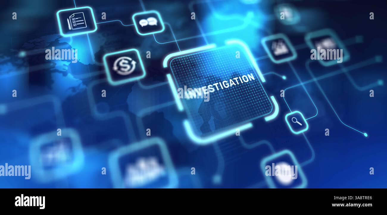 Investigation Analyzing and Uncovering Facts, projection on a virtual ...