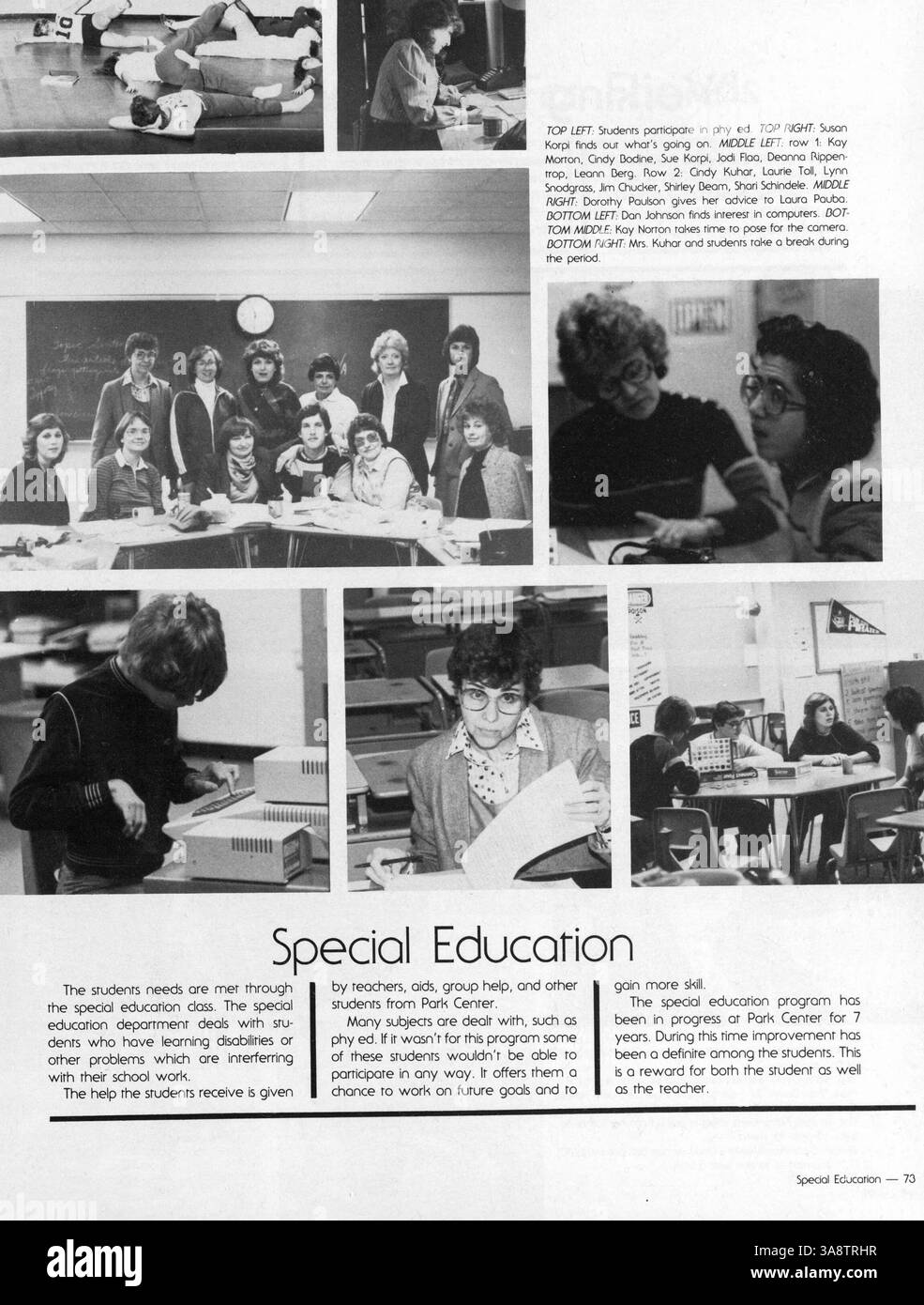 This 1983 Park Center High School yearbook features the key moments ...
