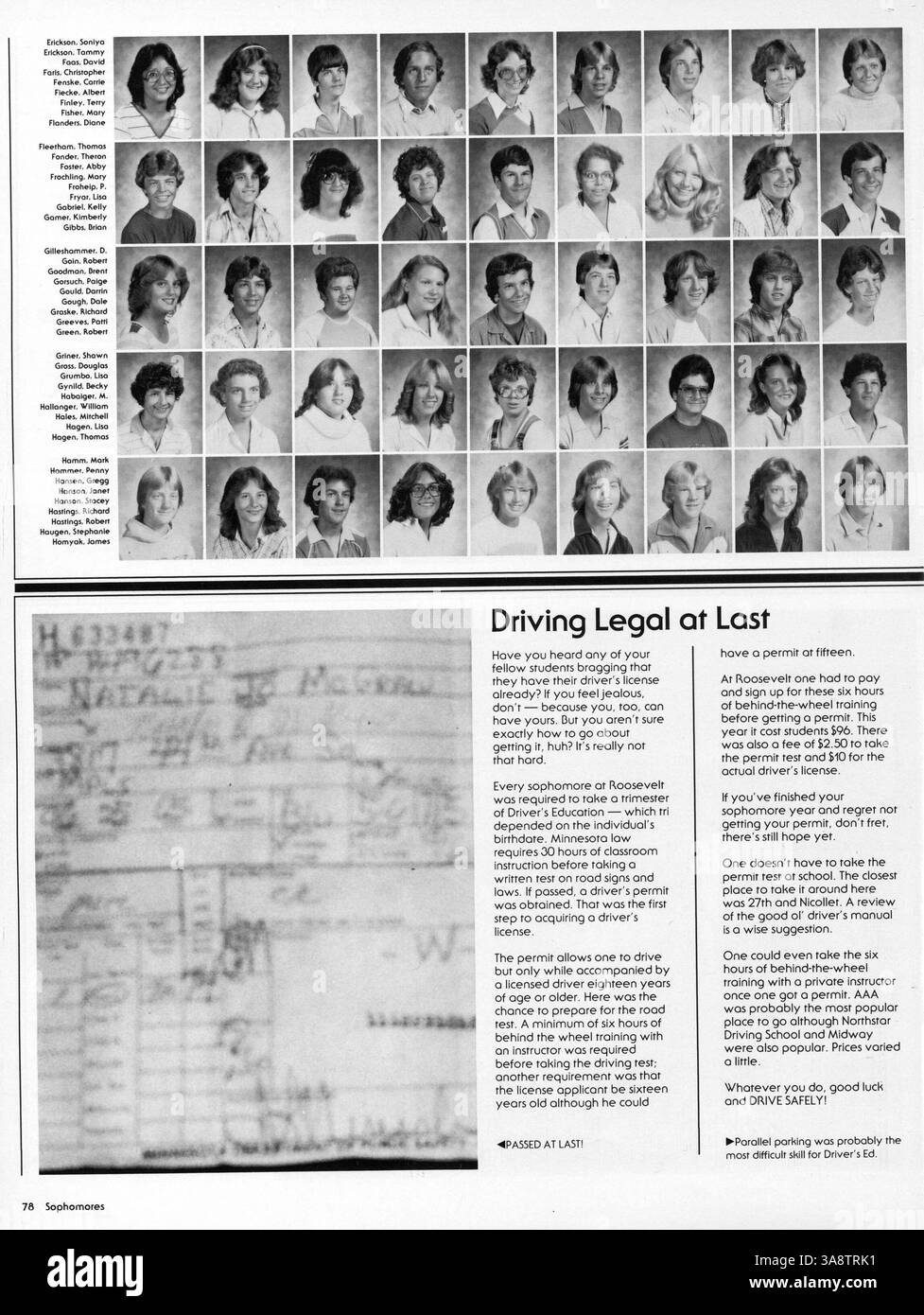 The 1982 Sagamore yearbook from Roosevelt High School captures ...