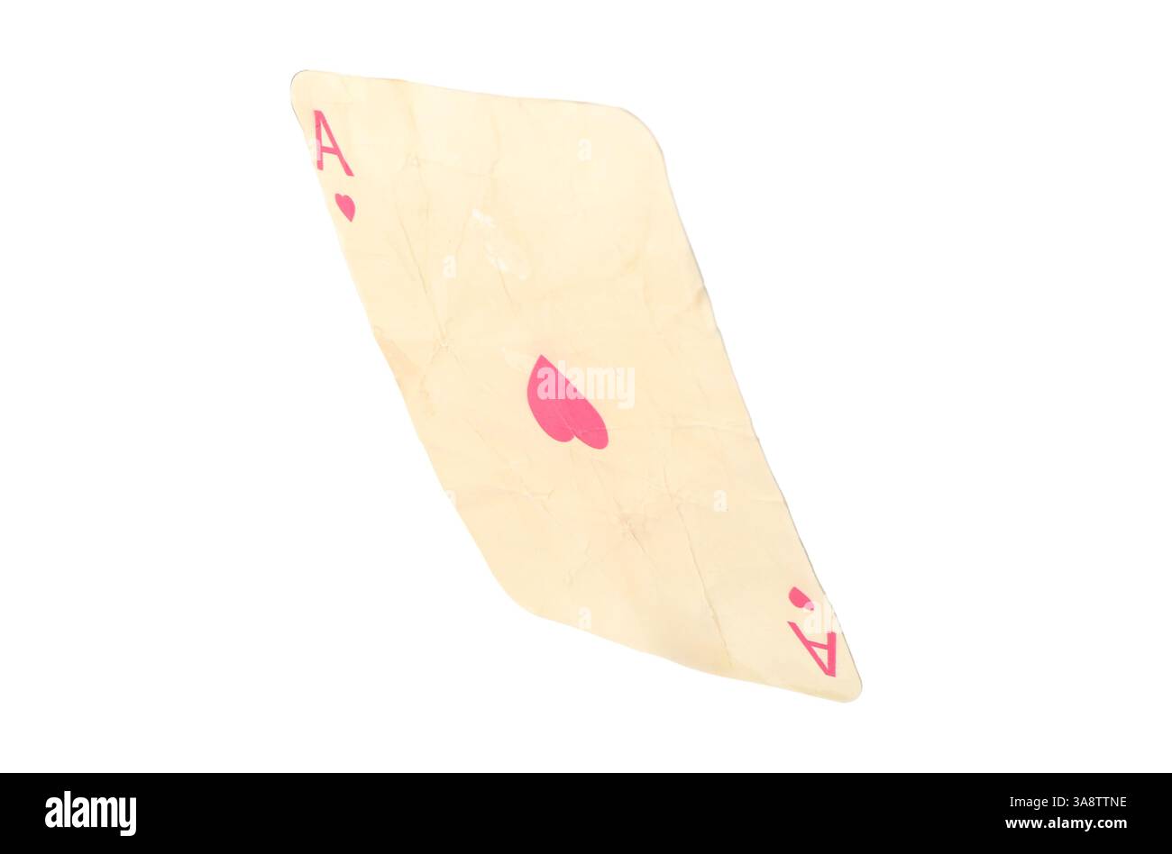 One old vintage playing card isolated on white Stock Photo - Alamy