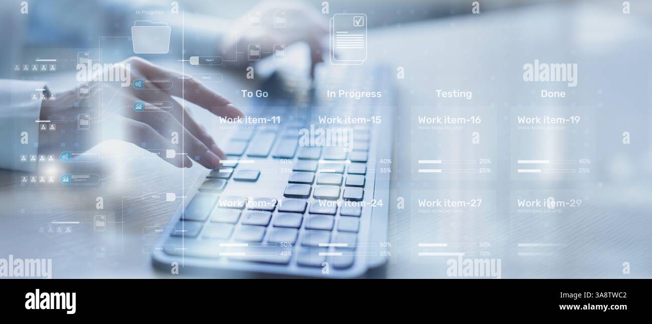 Project Management Workflow Visualization with Task Progress Tracking ...