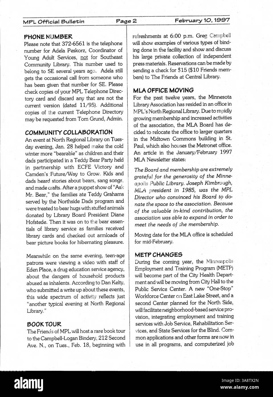 In the 1997 Minneapolis Public Library Official Bulletin, library ...