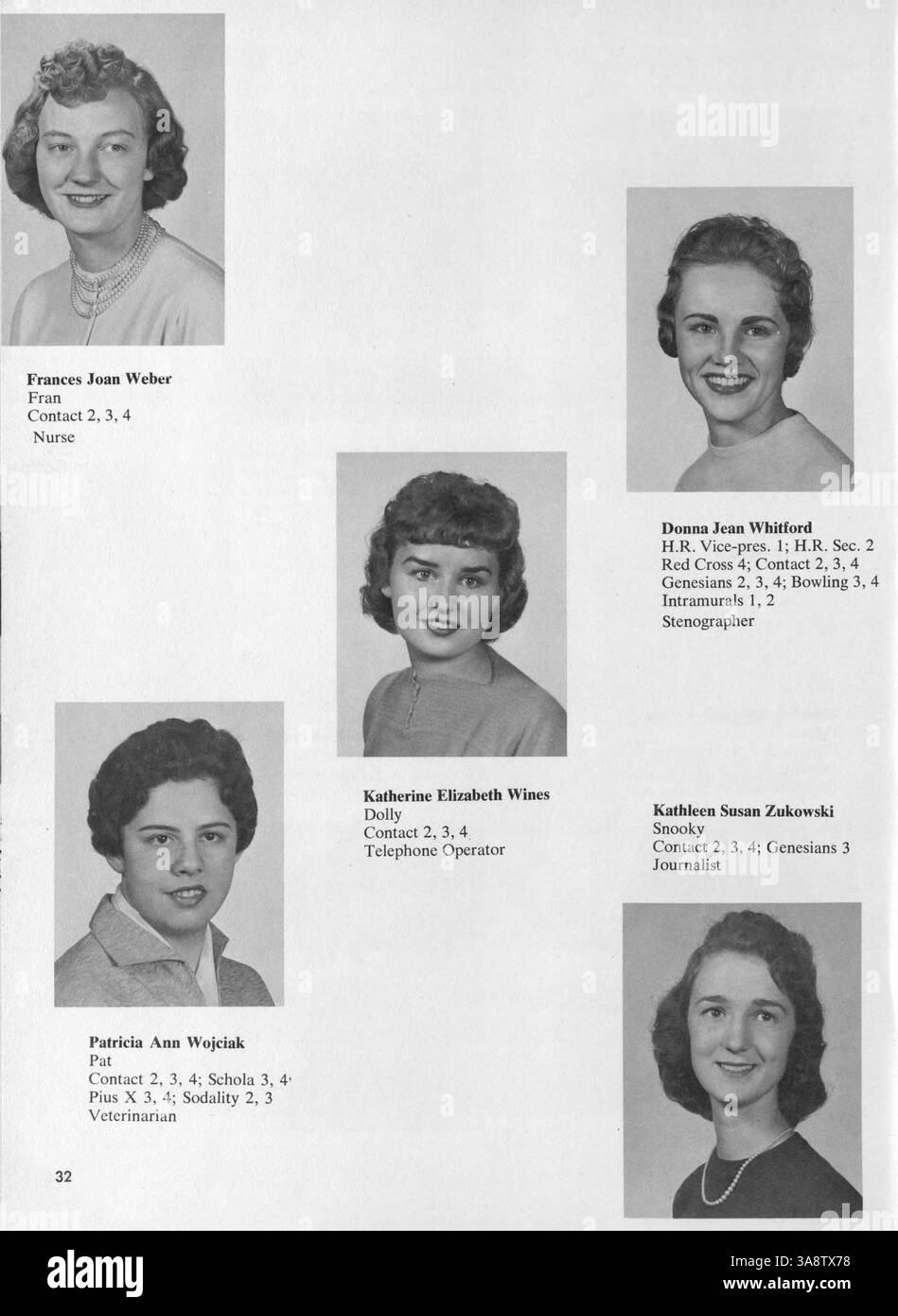 The 'Paduan' yearbook from St. Anthony High School, 1958, provides a ...