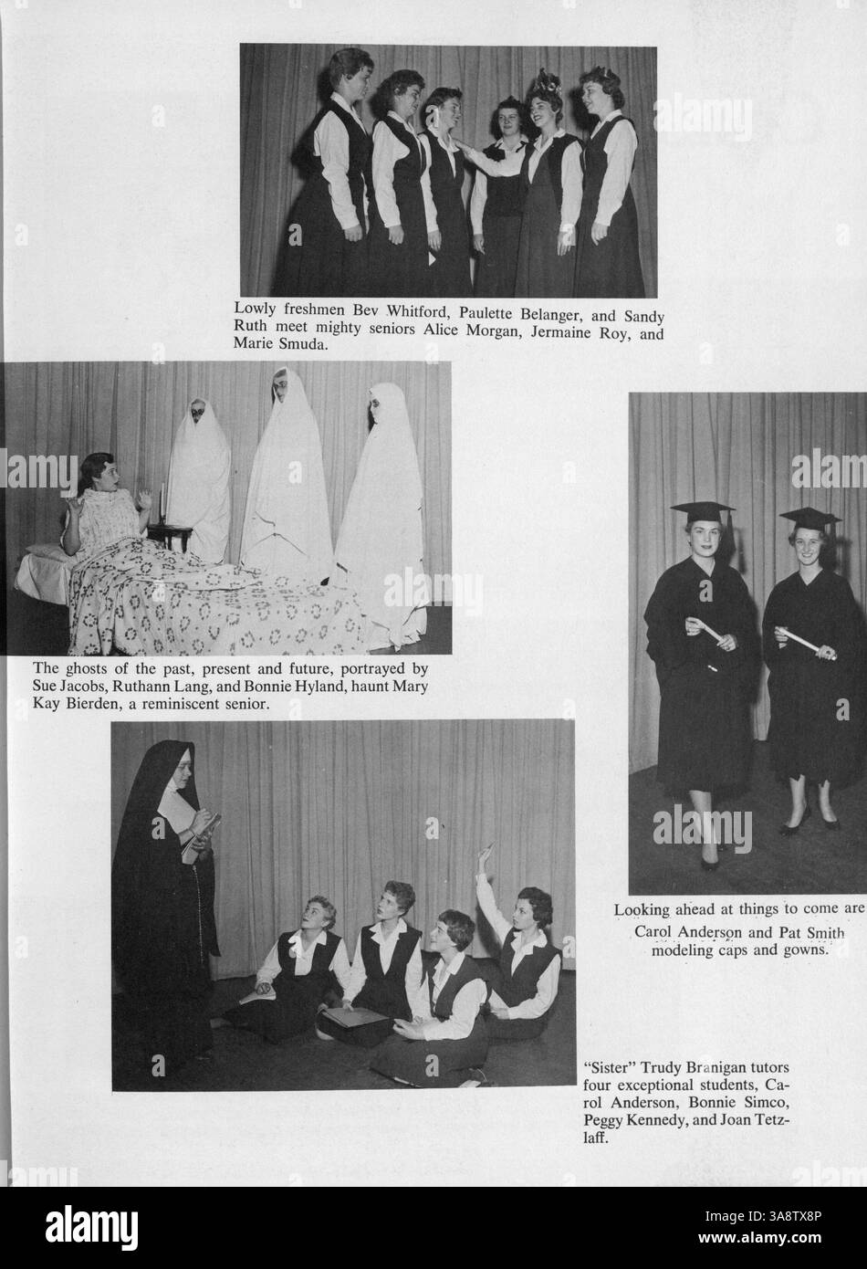 The 'Paduan' yearbook from St. Anthony High School, 1958, documents the ...