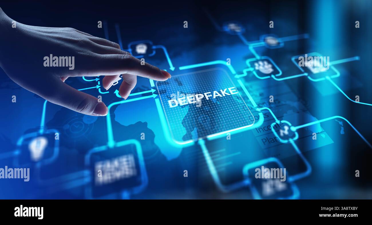 Deepfake Synthetic Media Creation and Manipulation, projection on a ...