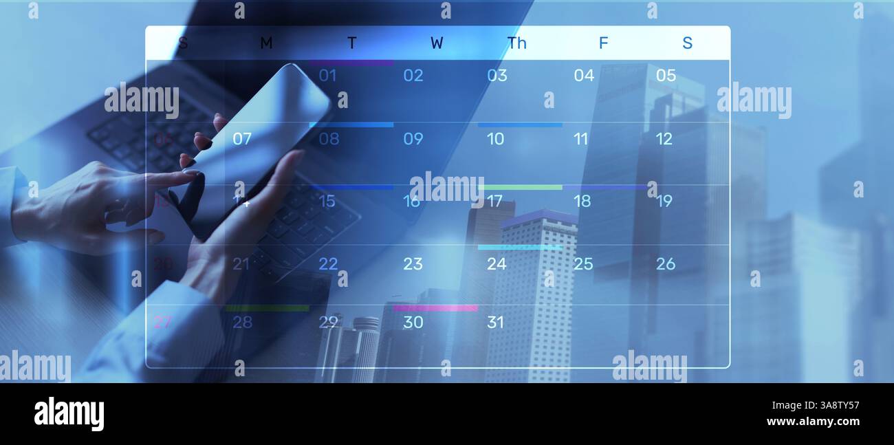 Digital Schedule Management and Planning Tools Stock Photo - Alamy
