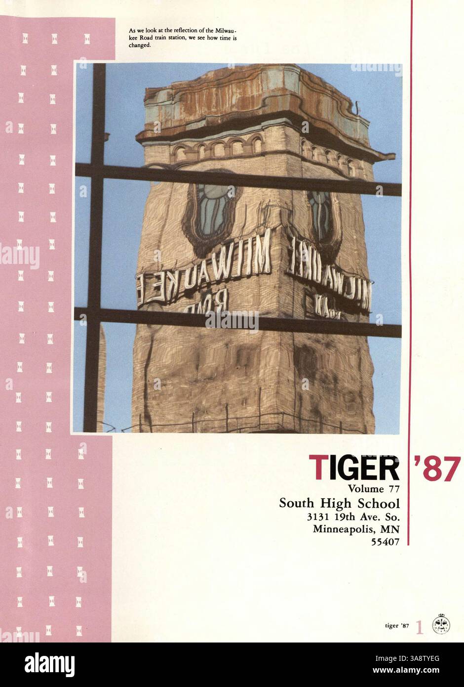 The 'Tiger 1987: ...But You Can't Change Time' yearbook from South High ...