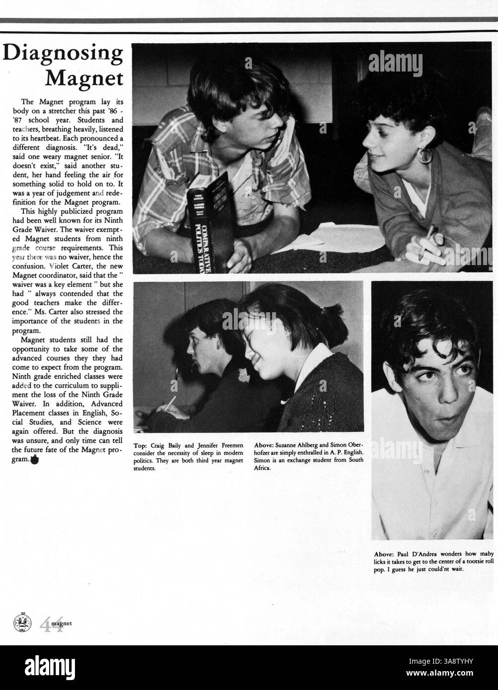 The Tiger 1987 Yearbook from South High provides a historical snapshot ...