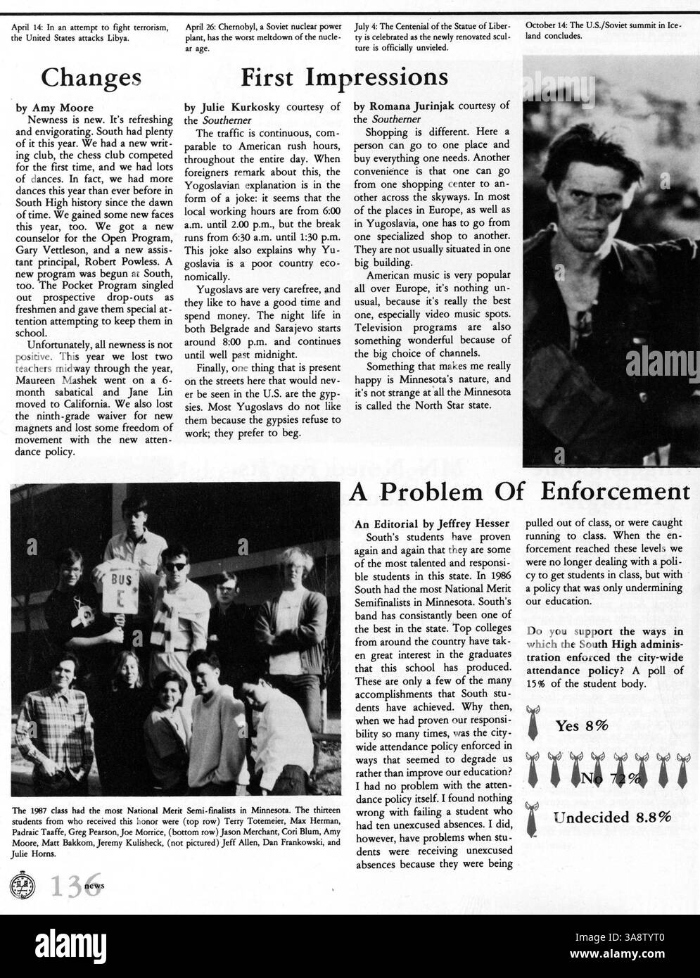 This high school yearbook documents South High School's 1986-1987 year ...