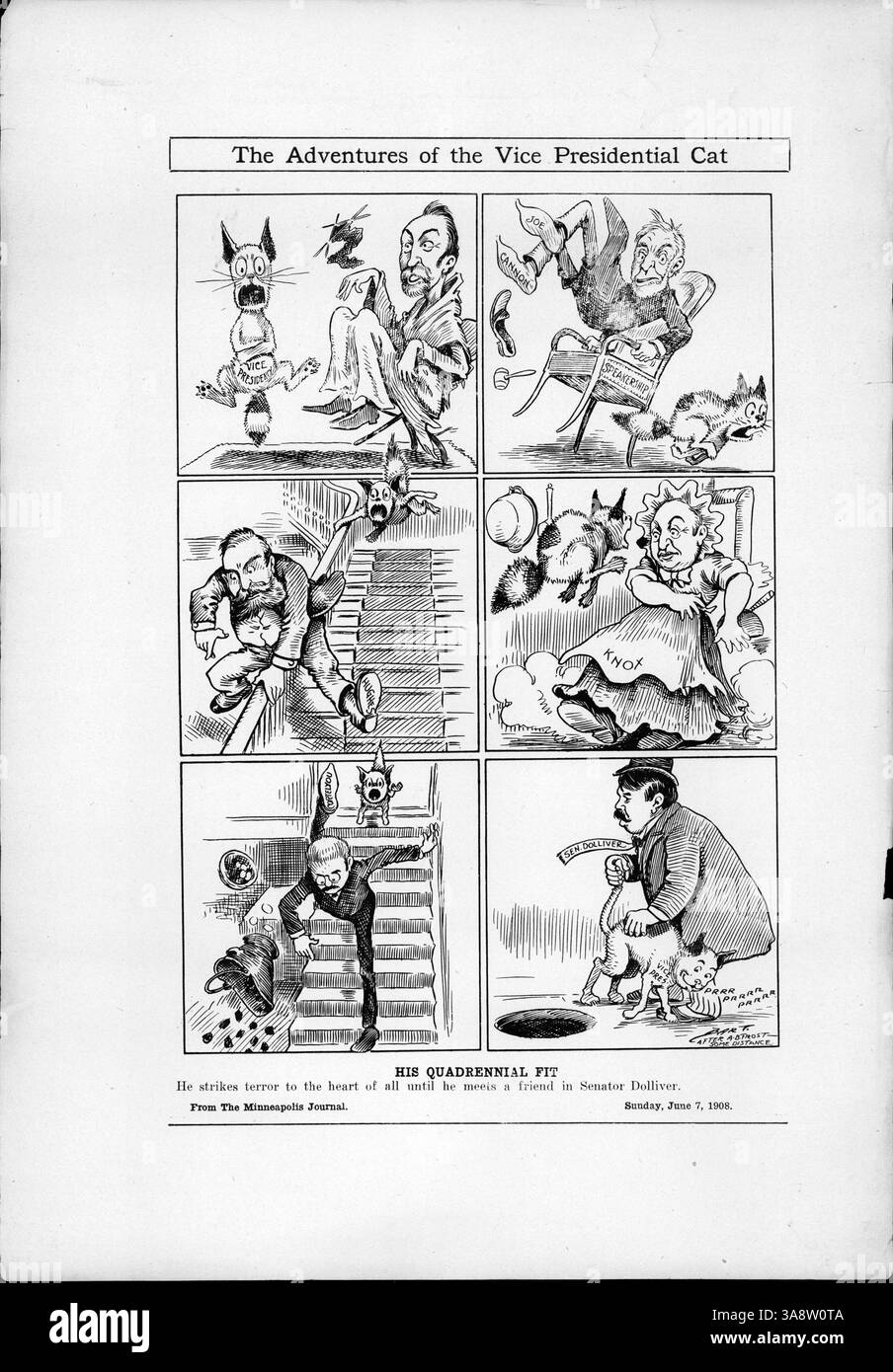 The cartoon titled 'The Adventures of the Vice Presidential Cat ...