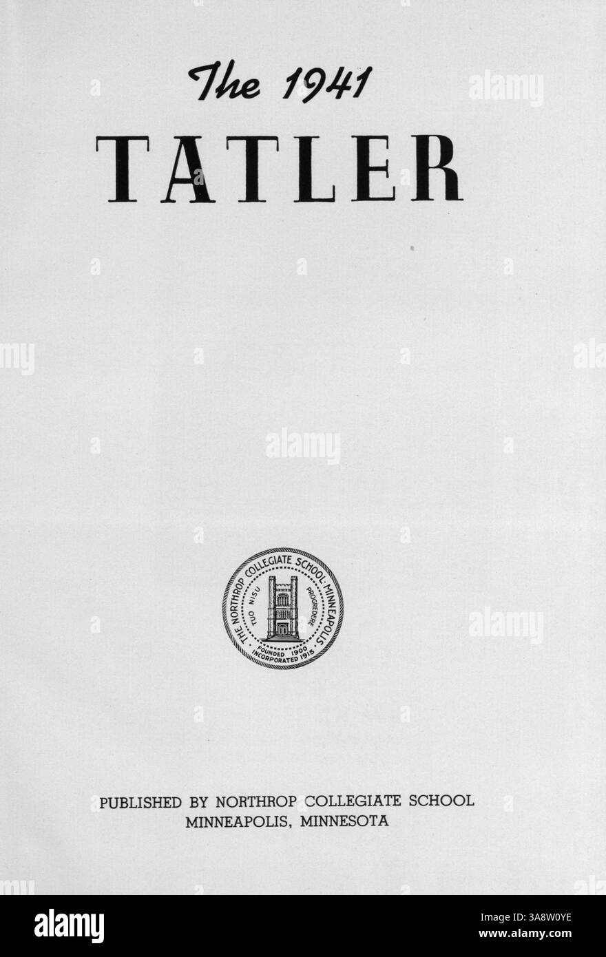 The 1941 tatler yearbook from northrop collegiate features students hi ...