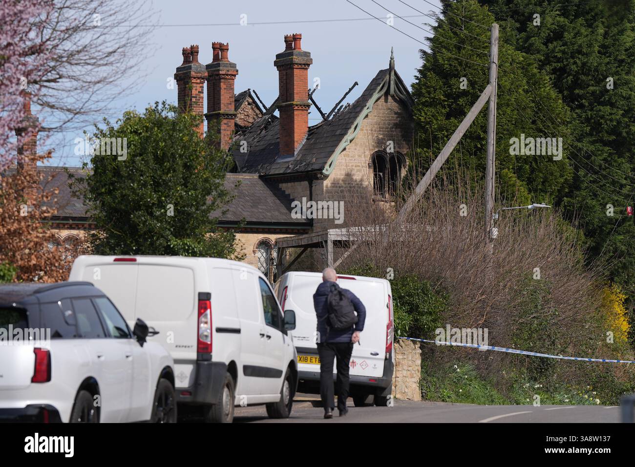 Emergency services at a property in Beswick Close, Rushton after three ...