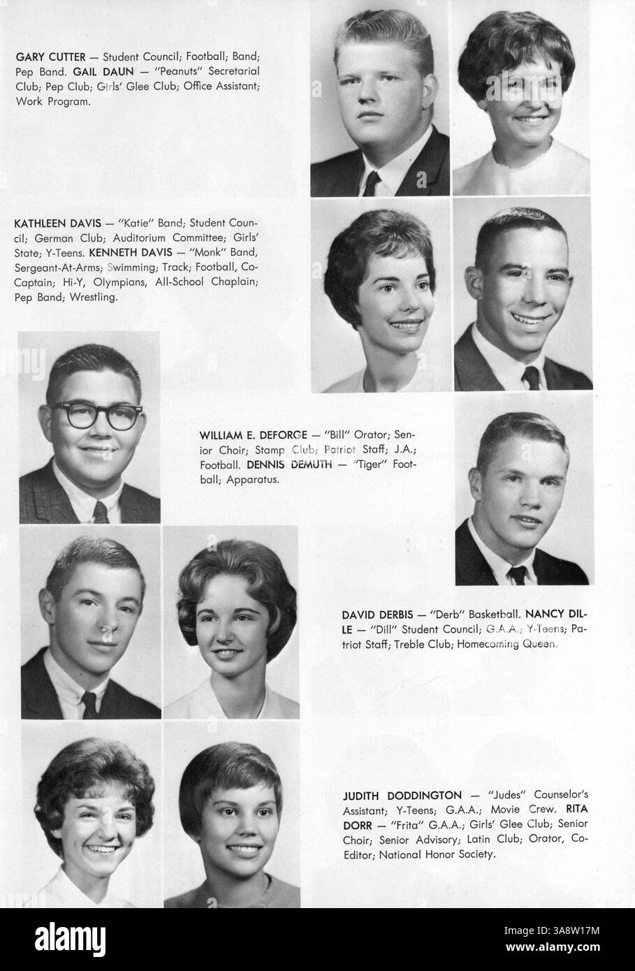 This 1962 patrick henry high school yearbook Black and White Stock ...