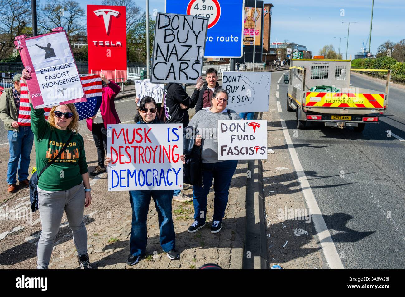 London, UK. 29th Mar, 2025. Say no to Elon Musk, say no to Nazis ...