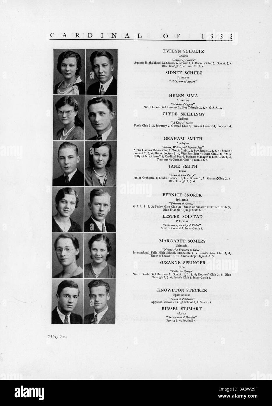 The 1932 Cardinal yearbook from Marshall High School documents student ...