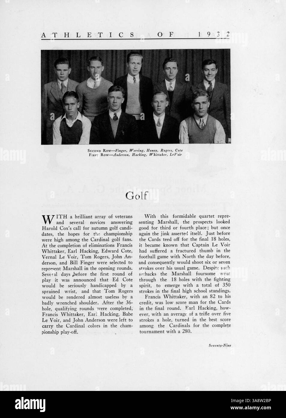 This 1932 Cardinal yearbook from Marshall High School reflects the ...