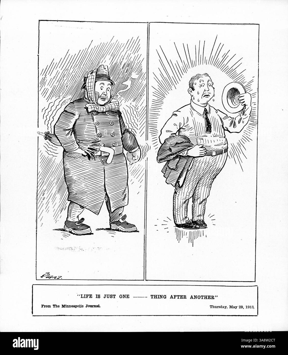 A comic strip illustrates the extreme weather conditions in Minnesota ...