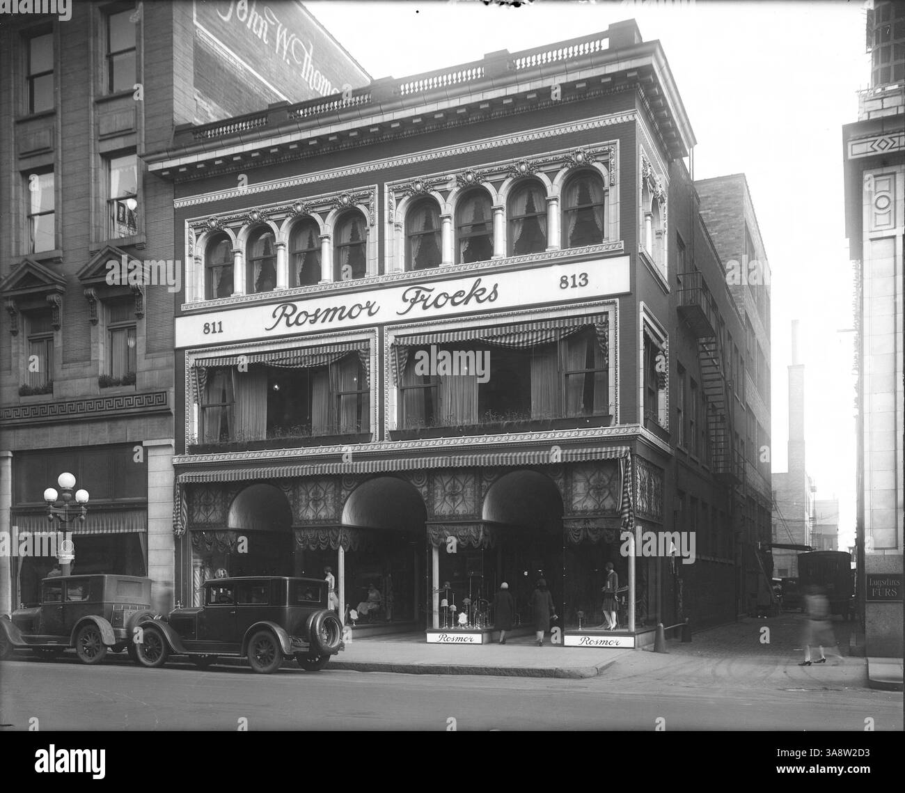 The Rosmor Frocks store displays mannequins in its windows, showcasing ...