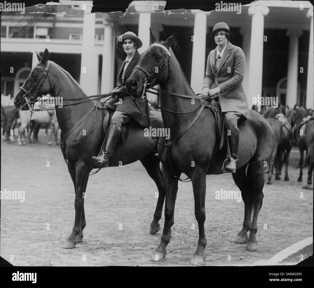 Katherine and Helen Pillsbury are pictured riding horses, showcasing an ...