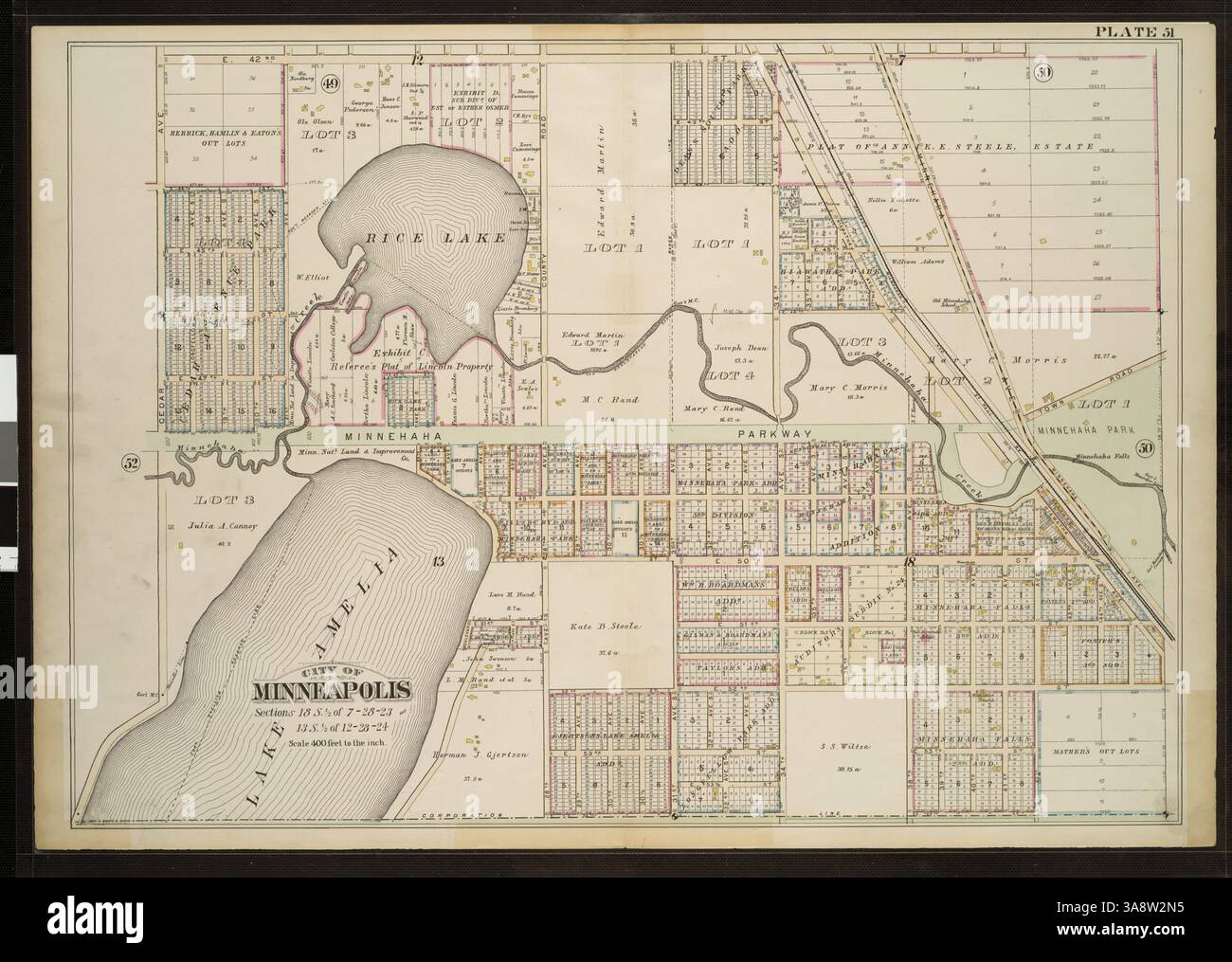 This atlas features surveys and plats of Minneapolis properties ...
