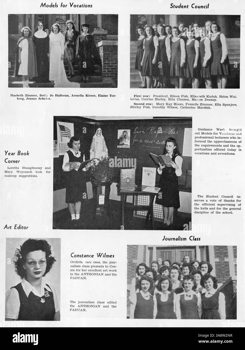 St. Anthony High School’s Paduan yearbook from 1943 showcases portraits ...