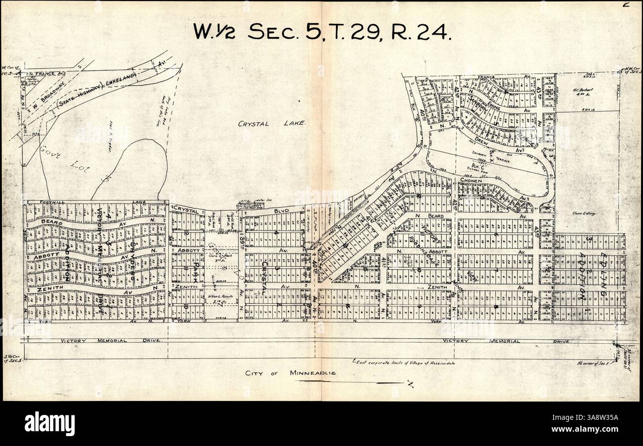 The Robbinsdale survey and plat collection includes detailed maps of ...
