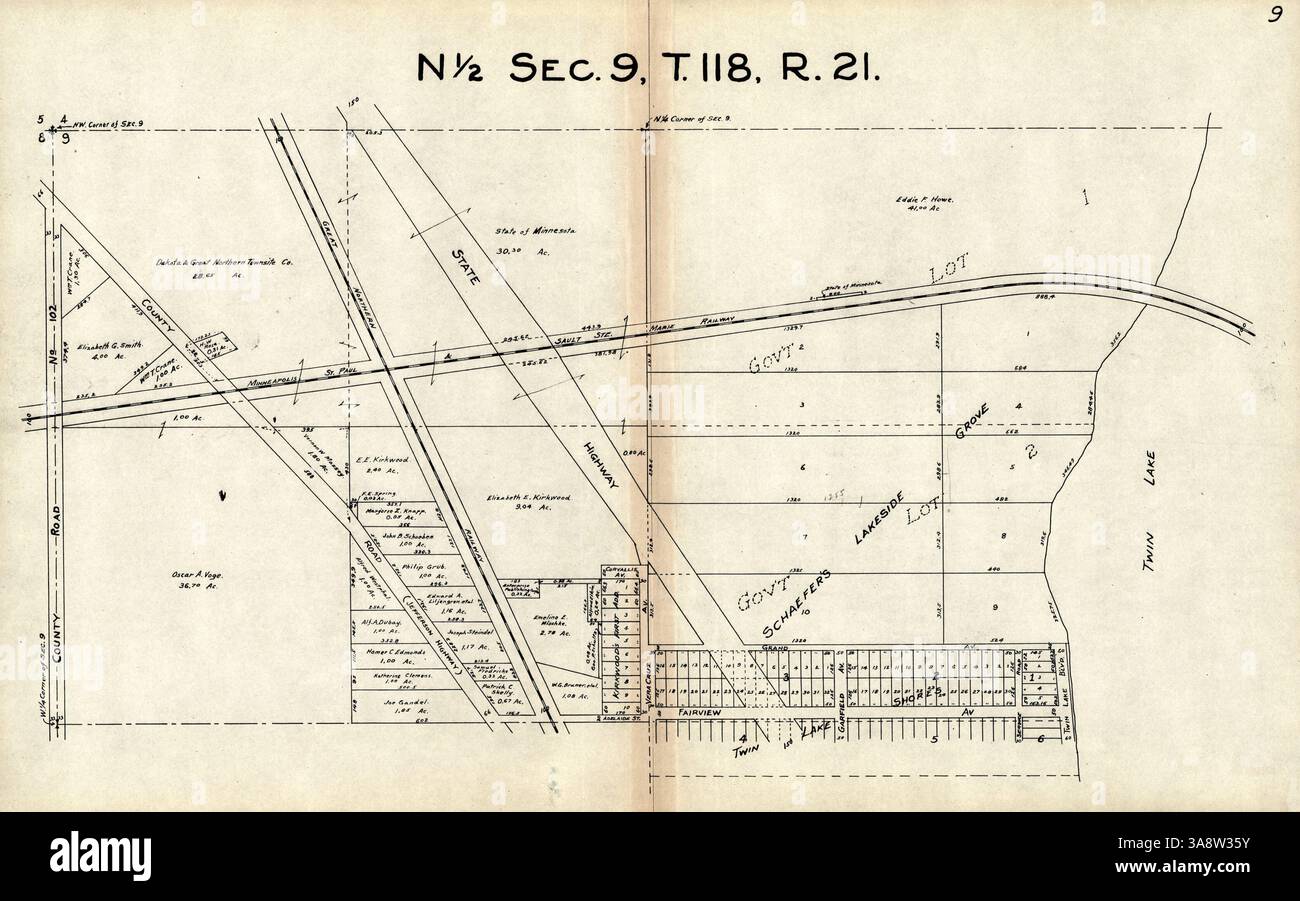 The robbinsdale surveys and plats collection contains detailed m hi-res ...