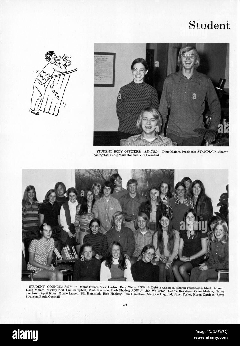 The 'Antler' yearbook from Minnehaha Academy in 1972 documents the ...