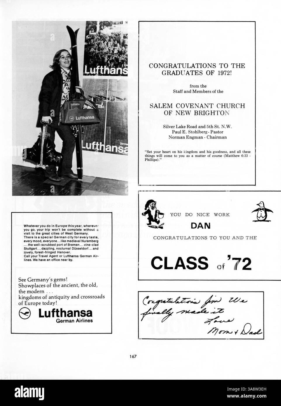 Minnehaha Academy's 'Antler' yearbook for 1972 documents student ...