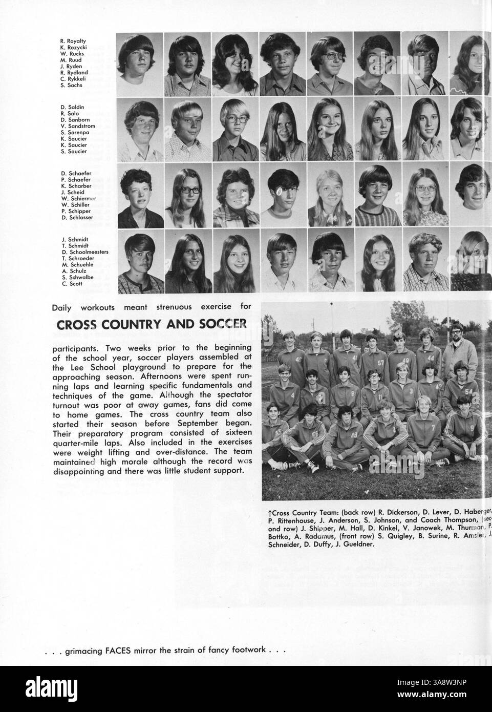 Other major events from the 1972 1973 school year hi-res stock ...