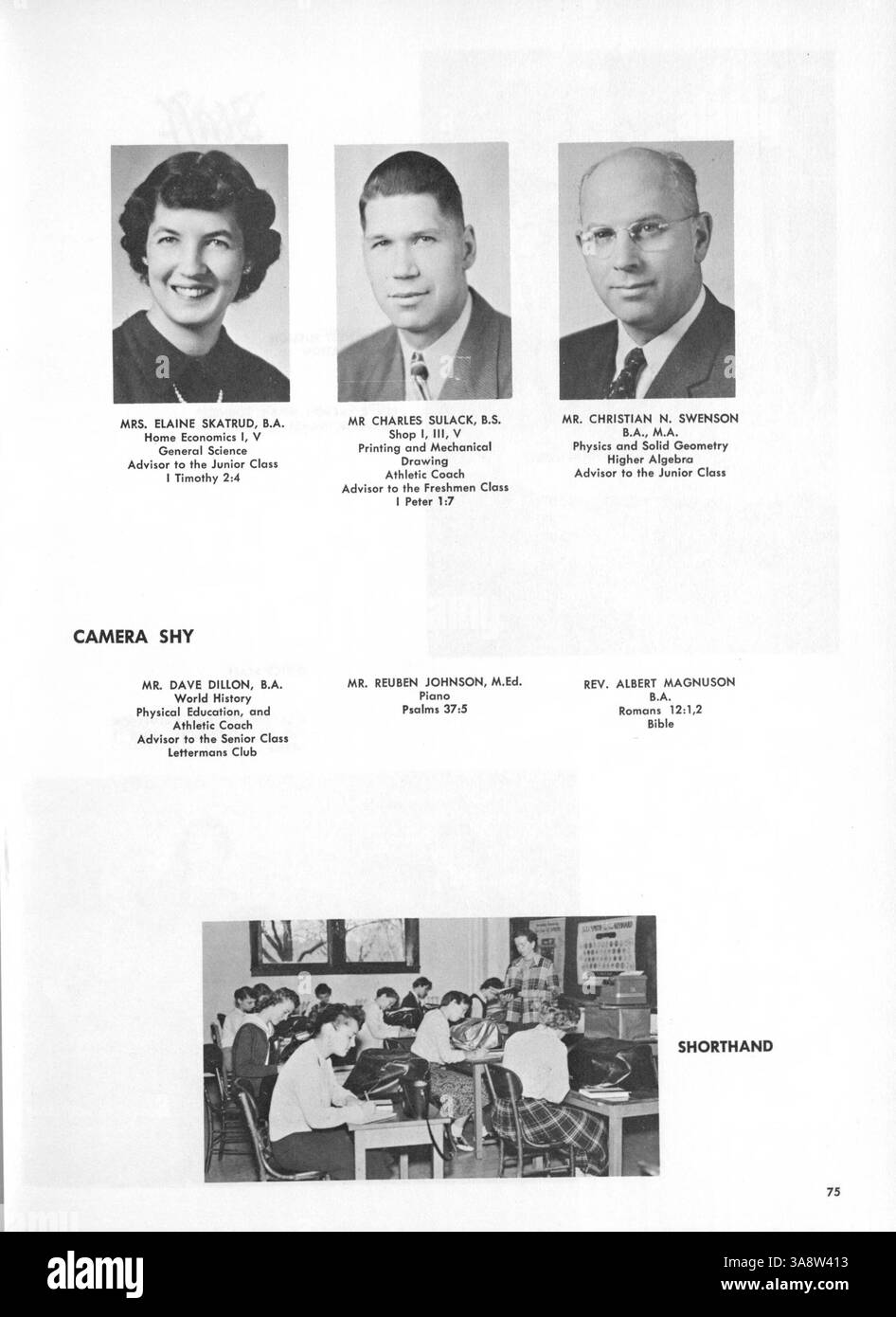 This 1957 'Antler' yearbook from Minnehaha Academy documents students ...