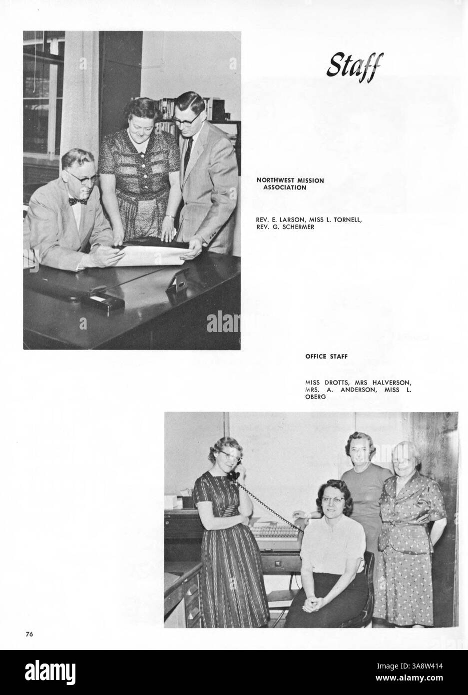 The 1957 'Antler' yearbook from Minnehaha Academy records the students ...
