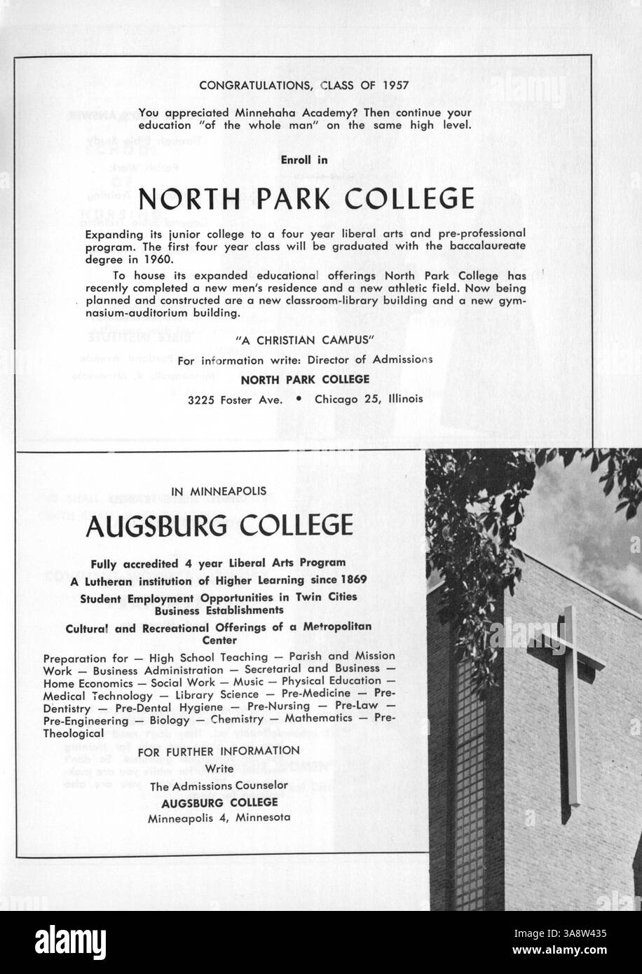 The 1957 'Antler' yearbook documents Minnehaha Academy’s students ...