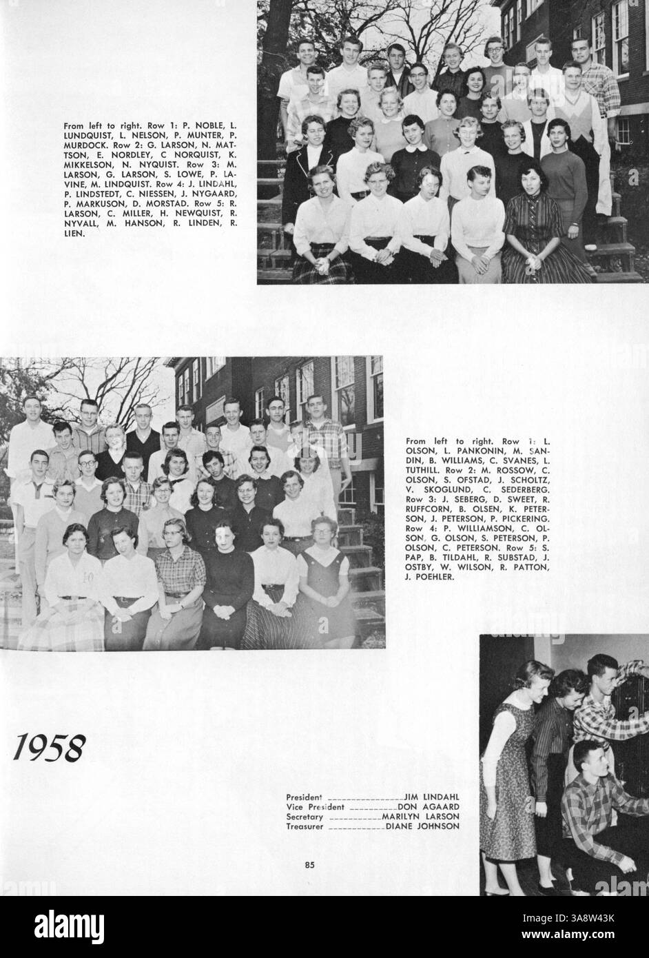 The 1957 'Antler' yearbook from Minnehaha Academy captures the student ...