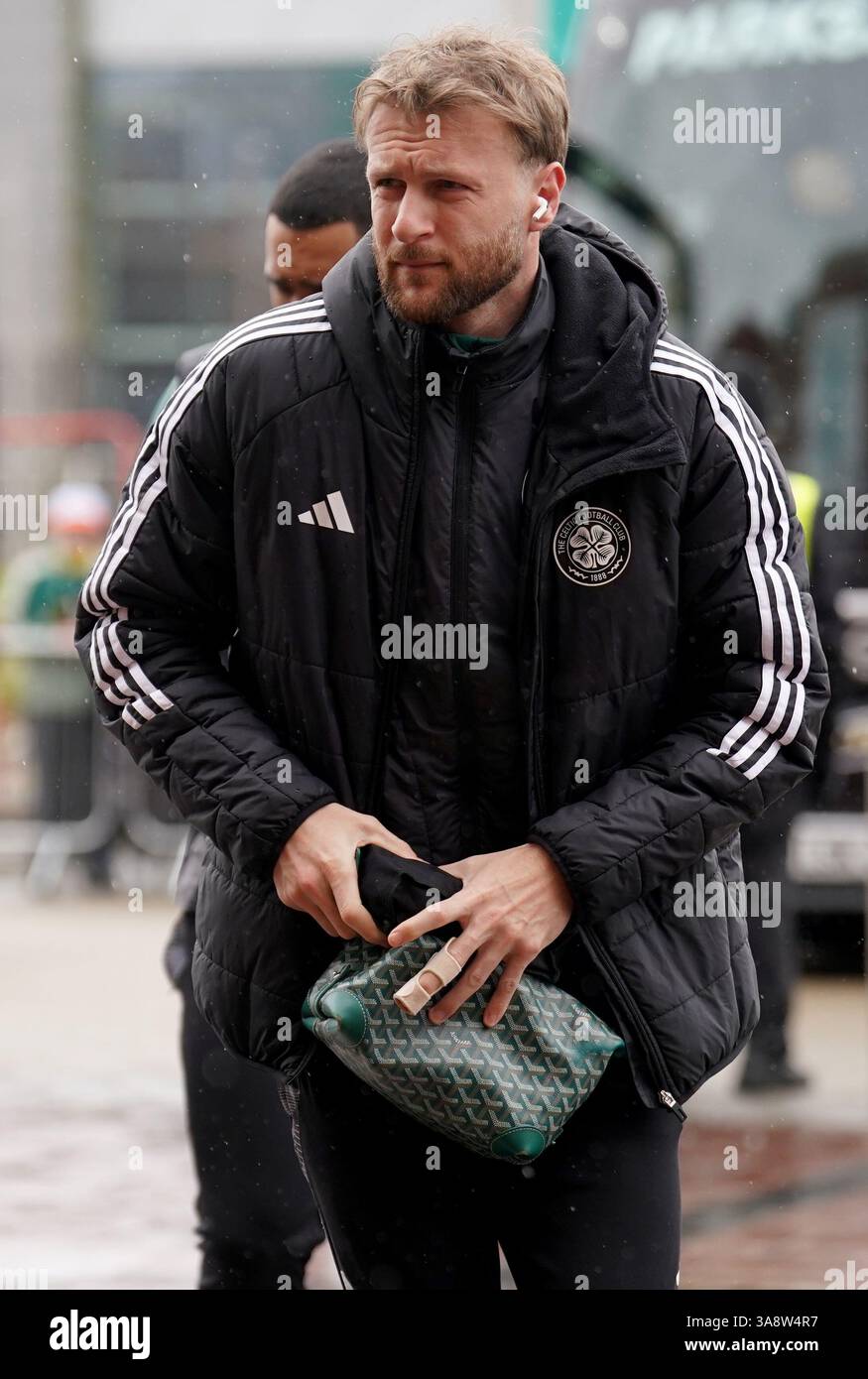 Celtic goalkeeper Scott Bain arrives at the ground ahead of the William ...