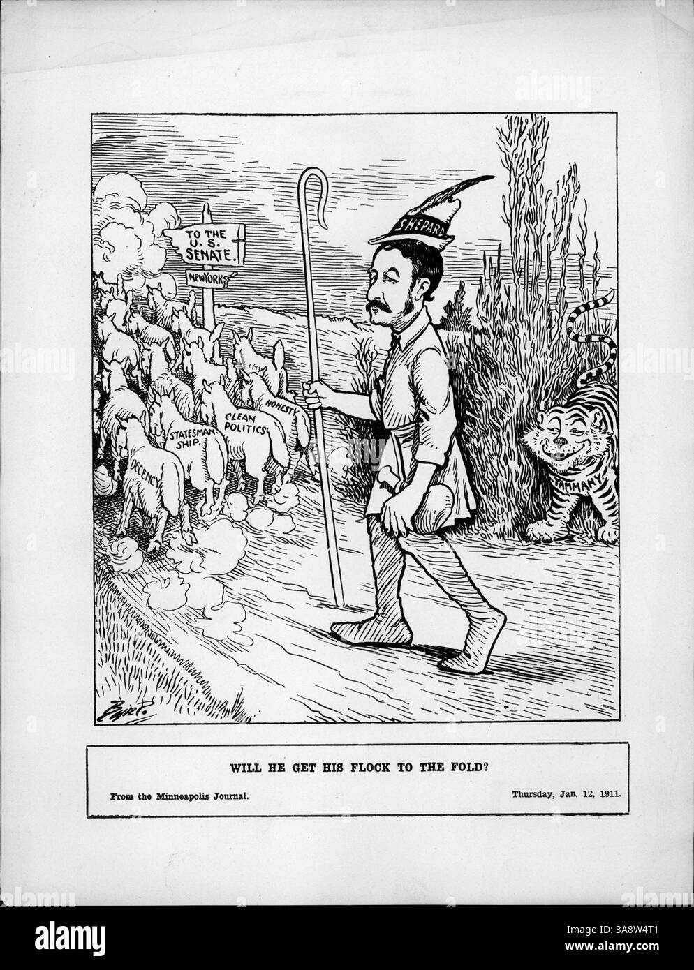 While facing opposition from tammany hall hi-res stock photography and ...