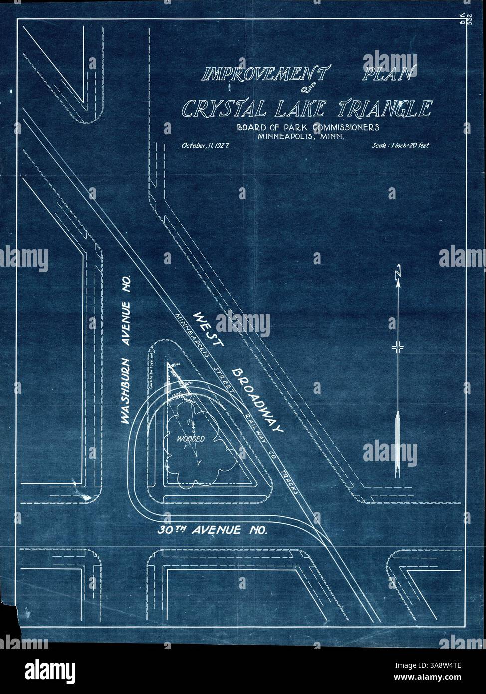 A blueprint map illustrating the proposed land giveaway for street ...