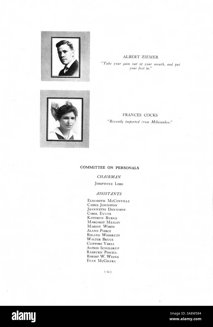 Yearbook documents key events of the 1915 1916 school year hi-res stock ...