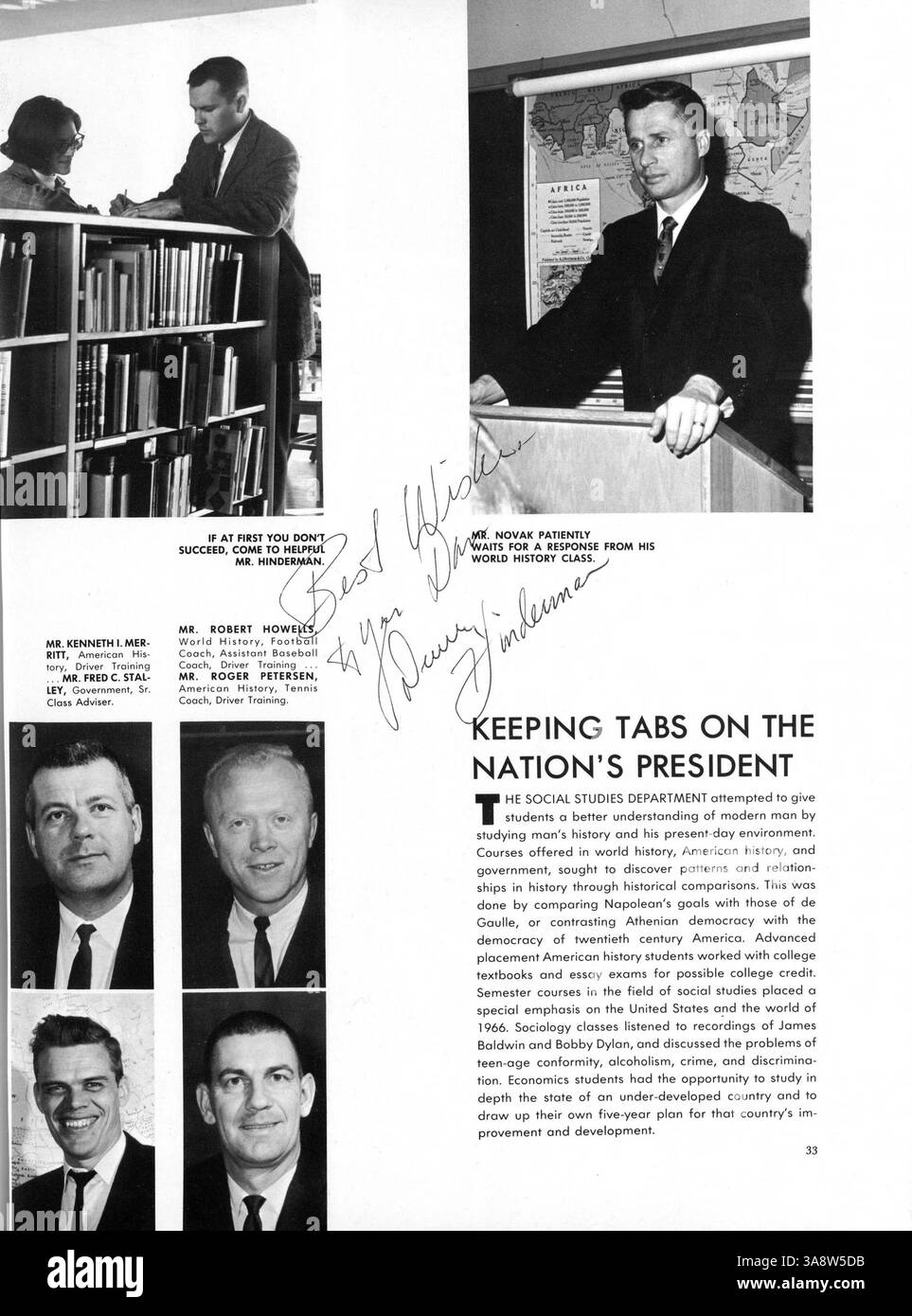 The 1966 'Warrior 66' yearbook from Hopkins High School showcases the ...