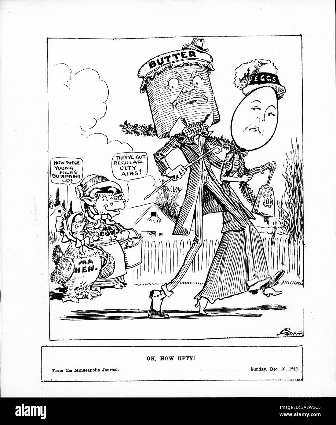 The playful scene depicted in 'Oh, How Upty!' shows anthropomorphized ...