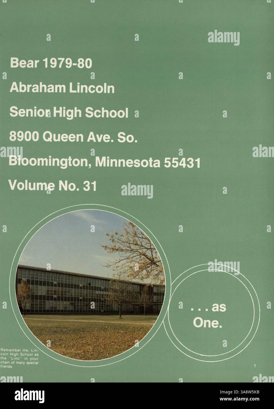 The 1980 yearbook from lincoln high school hi-res stock photography and ...