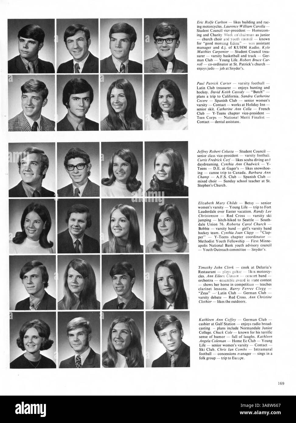The Whigrean yearbook from Edina High School in 1971 documents the ...
