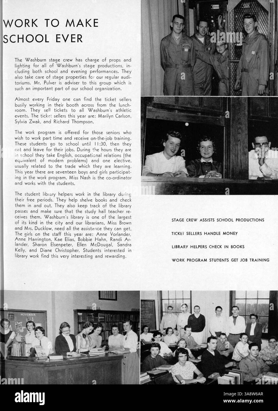 This edition of the 1955 Wahian yearbook from Washburn High School ...