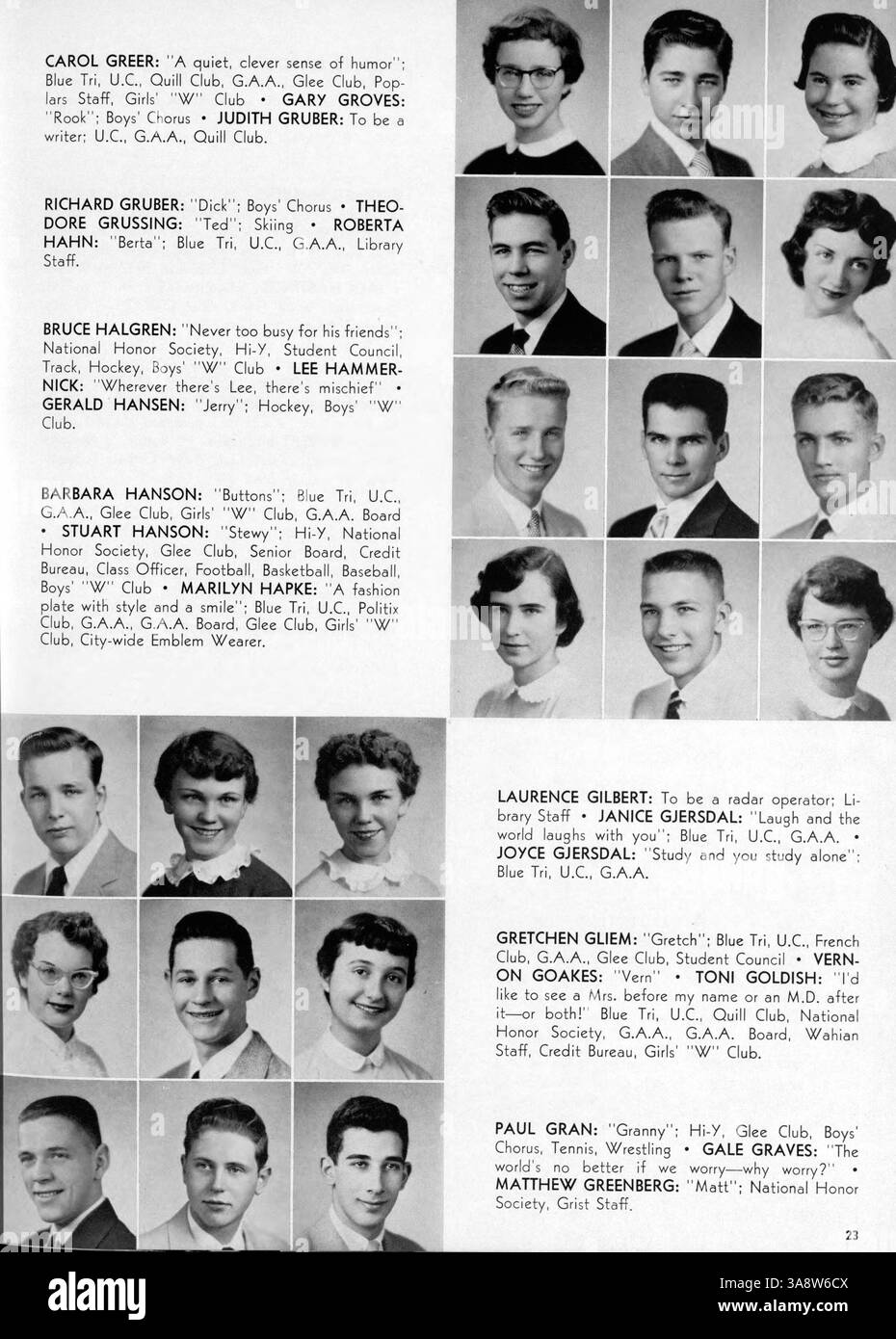 The 1955 Wahian yearbook captures the essence of student and faculty ...