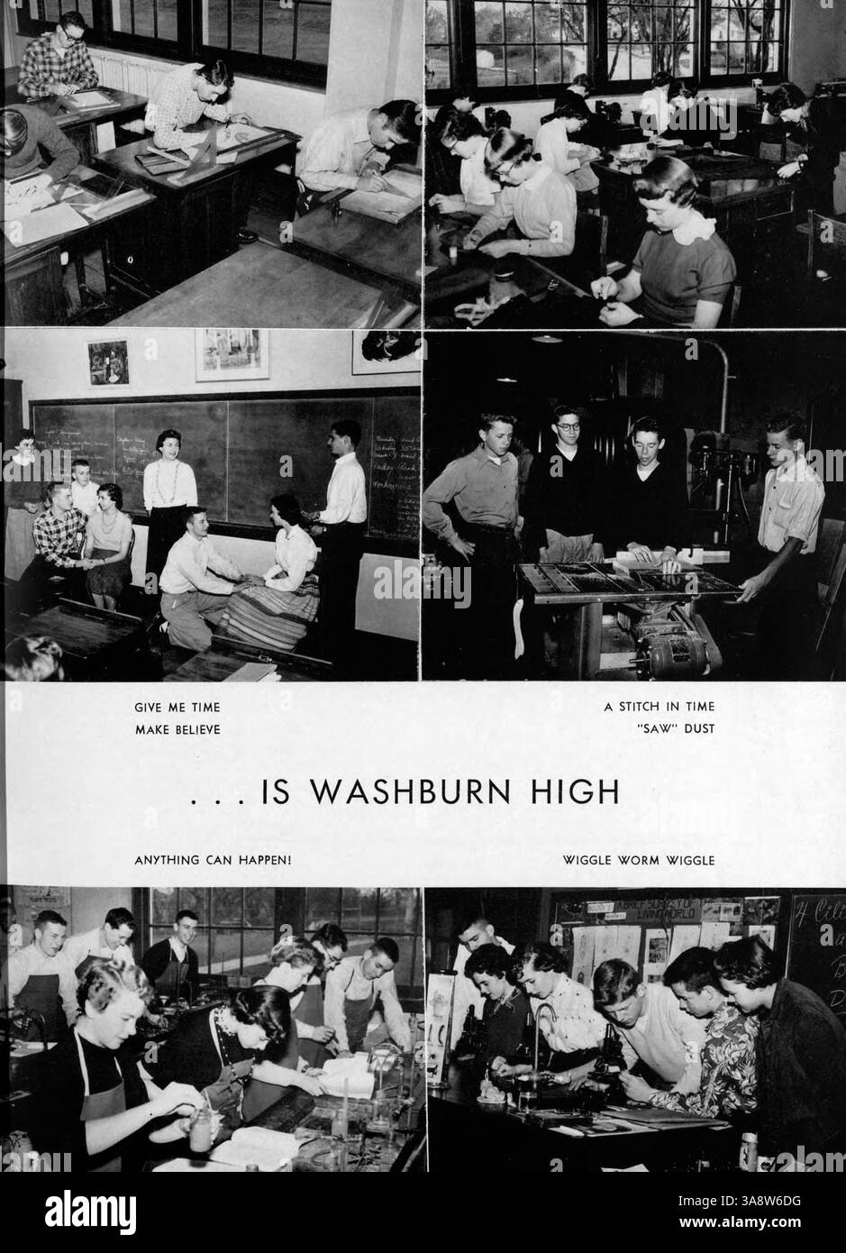 The 1955 Wahian yearbook from Washburn High School records the students ...
